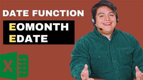 excel date functions eomonth and edate step by step tutorial youtube