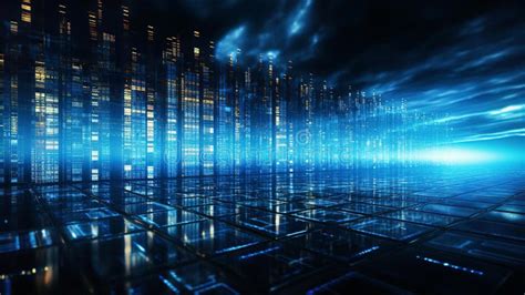 Neon Glowing Cubes Beautiful Abstract Background A Futuristic Technology Data Ai And