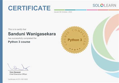 Sanduni Wanigasekara On Linkedin Completed Python 3 Course