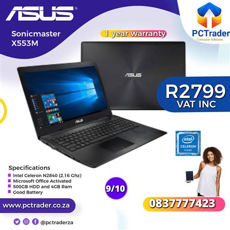 Asus X553m 500gb HDD and 4gb ram, Intel Celeron processor (Second hand ...