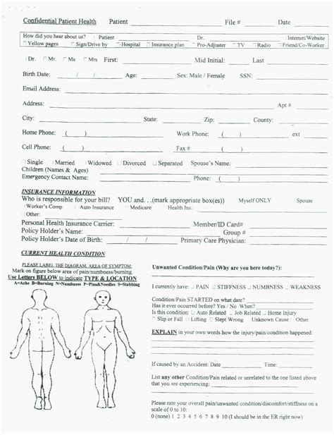 Patient Intake Form Template Artofit