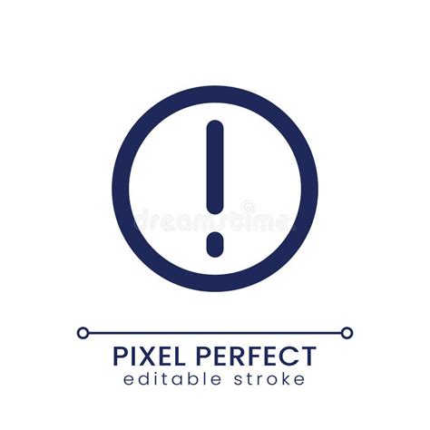 warning pixel perfect gradient linear ui icon stock vector