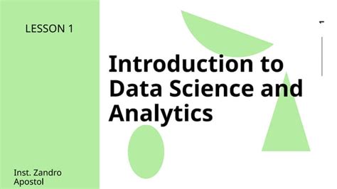 data science and analytics lesson 1 pptx