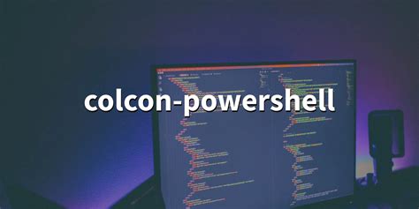 Colcon Powershell 0 4 0 Extension For Colcon To Provide PowerShell Scripts PythonFix Com