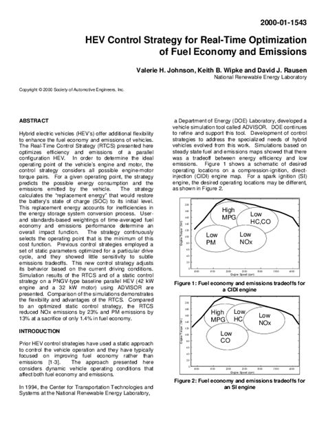 Pdf Hev Control Strategy For Real Time Optimization Of Fuel Economy
