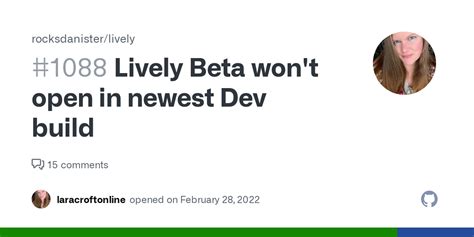 Lively Beta Wont Open In Newest Dev Build · Issue 1088