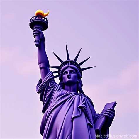 Purple Statue Of Liberty Image Stable Diffusion Online