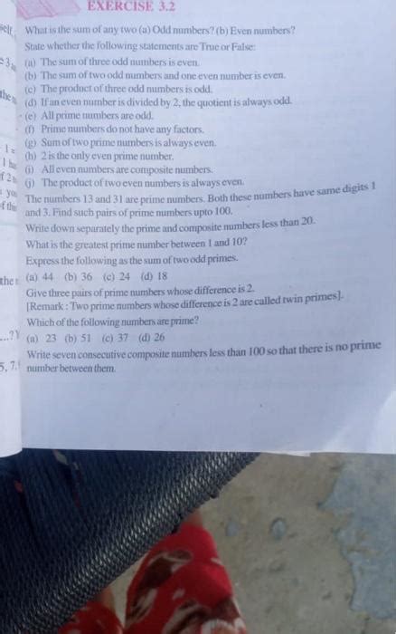 Solved Exercise 32 What Is The Sum Of Any Two 1 Odd