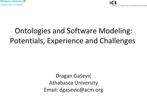 ontologies and software modeling potentials experience and challenges