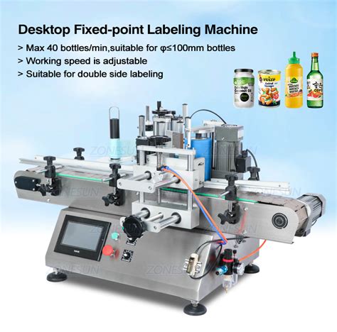 Zonesun Zs‑tb500 Double Side Round Bottle Labeling Machine With Coder