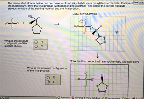 Solved The deuterated alcohol below can be converted to an | Chegg.com