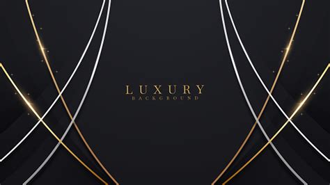 블랙 컬러에 갈색이 겹치는 럭셔리 한 장면 황금 곡선 선은 홍보 텍스트를 붙여 넣기위한 여유 공간이 반짝입니다 우아한 종이 컷 스타일 배경 배경 주제에 대한 스톡 벡터 아트