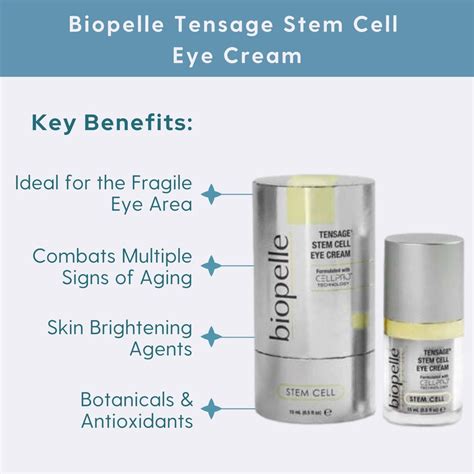 Biopelle Eye Treatment 0 5 Fl Oz Biopelle Tensage Stem Cell Eye Cream