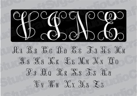 Monogram Vine Font Photographs