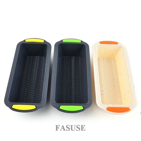 Fause Rectangular Silicone Bread Pan Mold Toast Bread Baking Mould Cake Tray Mould Long Square