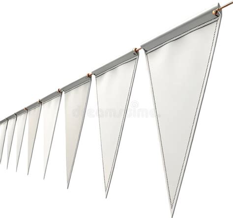 Colorful Triangular Pennant Banner Clipart For Celebrations Stock
