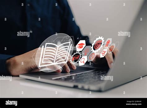 E Learning Concept Innovative In Online Education And Internet Technology Webinars Teaching