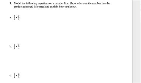 Solved 3 Model The Following Equations On A Number Line Chegg Com