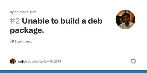 unable to build a deb package · issue 2 · nylas make deb · github