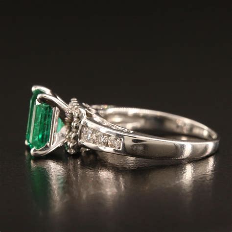 Customizable 3 Carat Natural Emerald Engagement Ring Yellow Gold