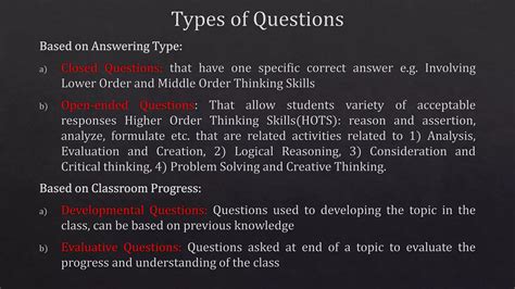 Questioning Skill And Practices Ppt