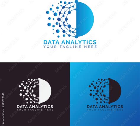 Data Analytics Logo With White Background Stock Vector Adobe Stock