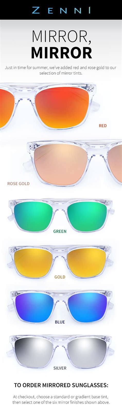 Zenni Mirror Finish And Gradient Tint Sunglasses Guide 52 Off