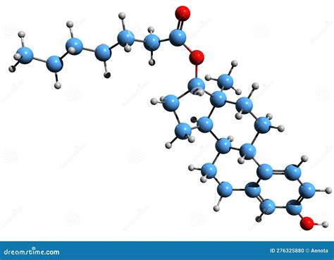 D Image Of Estradiol Stearate Skeletal Formula Stock Photography Cartoondealer Com