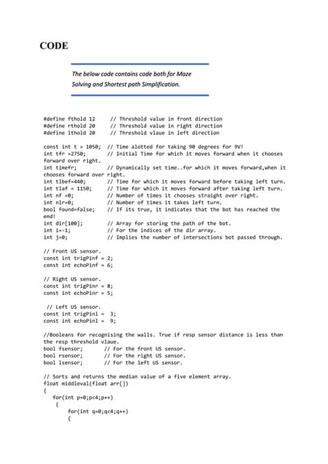 Maze Solver Robot Using Arduino Pdf