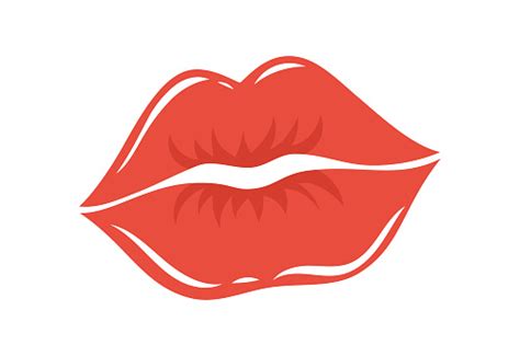 립스틱 키스 빨간 입술이 키스한다 사랑과 낭만적 인 상징 발렌타인 데이 스티커 흰색 배경에 고립 된 평면 벡터 일러스트 레이 션 0명에 대한 스톡 벡터 아트 및 기타 이미지