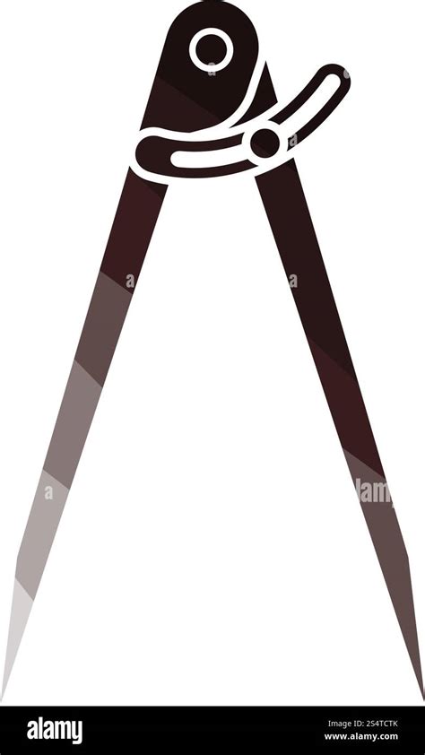 Compasses Icon Flat Color Ladder Design Vector Illustration Stock Vector Image And Art Alamy