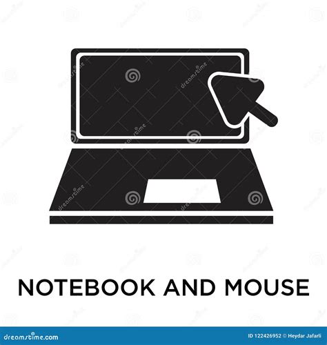 Notebook And Mouse Cursor Icon Vector Sign And Symbol Isolated O Stock Vector Illustration Of