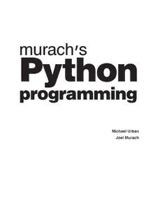 Murachs Python Programming Beginner To Pro PDF