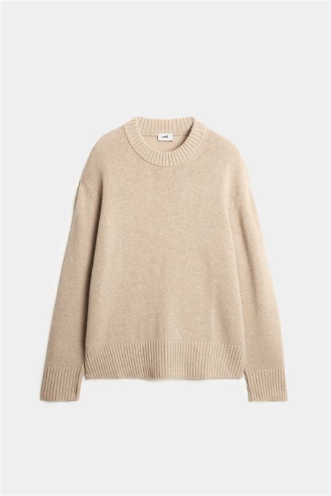 Свитер из шерсти и кашемира бежевый меланж цвет Lime Одежда Бежевый свитер Стильные наряды