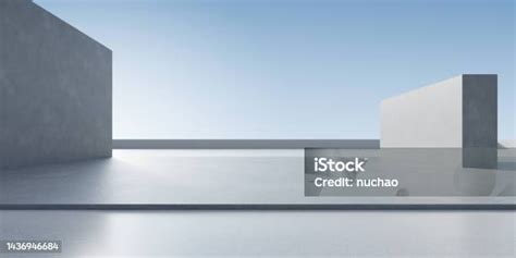 빈 콘크리트 벽과 바닥 자동차 프리젠 테이션 배경과 현대 건축의 3d 렌더링 파티오에 대한 스톡 사진 및 기타 이미지 파티오 차 배경 주제 Istock