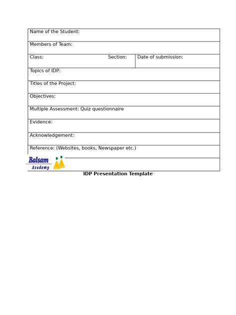 2024 25 Idp Presentation Template Pdf