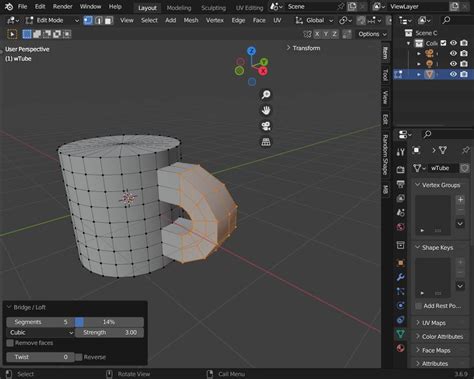 Plz Tell Me How To Create A Cups Handle Using Bridge Edge Loopmode