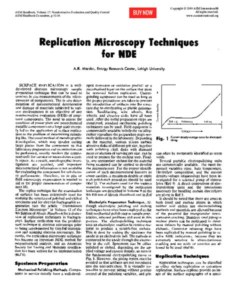 Pdf Replication Microscopy Techniques For Nde