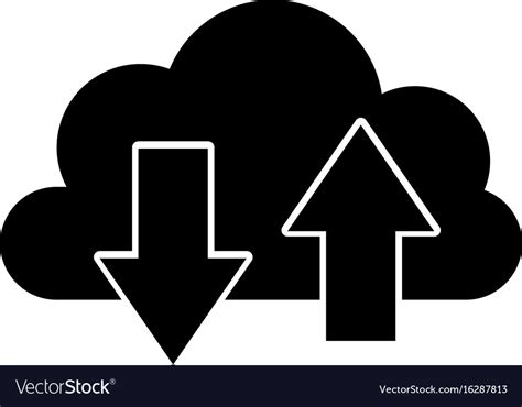 Cloud Computing With Arrows Royalty Free Vector Image