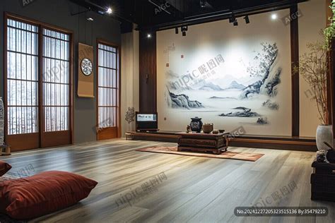 Ai创作图静思禅室 禅意会客厅 方丈禅房 日式厅内景 禅茶阁 茶室壁画 禅意现代画养生会所 养生会所禅趣禅味禅修 会所榻榻米 武馆装修 禅意禅味禅舍 禅居饭店 展览馆展厅艺术馆民宿 日式民宿