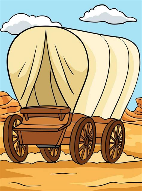 Cartoon Pioneer Wagons