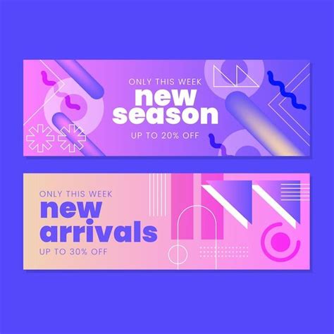 Free Gradient Abstract Shapes Banner Design