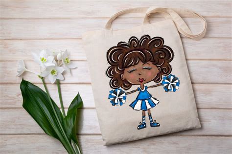 Blue Cheerleader PNG Blue Cheer Team Sublimation Design Etsy