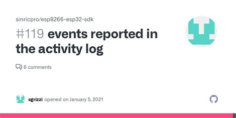 Events Reported In The Activity Log Issue Sinricpro Esp Esp Sdk GitHub
