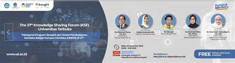 The 27th Knowledge Sharing Forum Ksf Terkait Open Online And