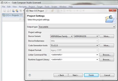 Setting Up The Ccs V4 Build And Debug Environment For Ti Msp430 Launchpad Embedded Lab