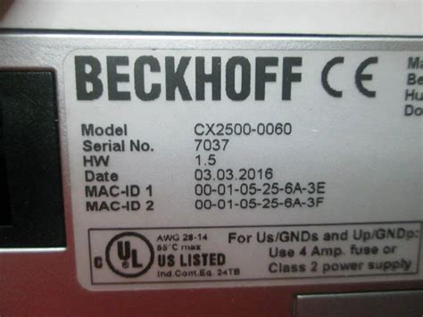 Beckhoff Cx2500 0060
