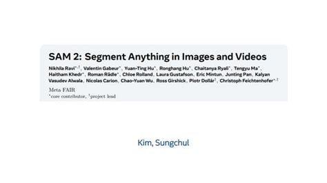 Sam2 Segment Anything In Images And Videos Pdf