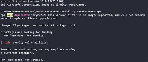 2 High Severity Vulner Abilities React Comece Seu Projeto Full Stack Alura Cursos Online