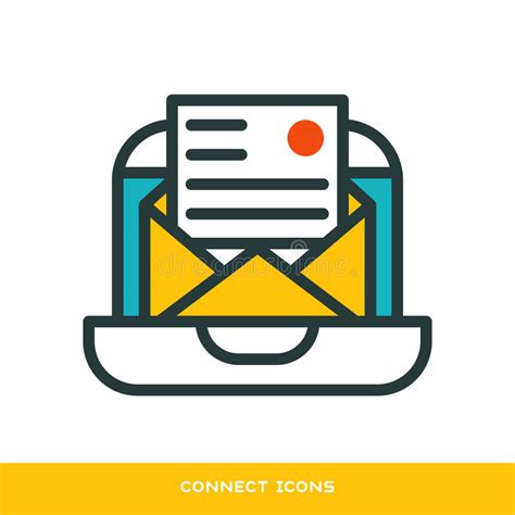 Thin Lines Connection Icon Outline Of Big Data Center Group Cloud Computing System Internet